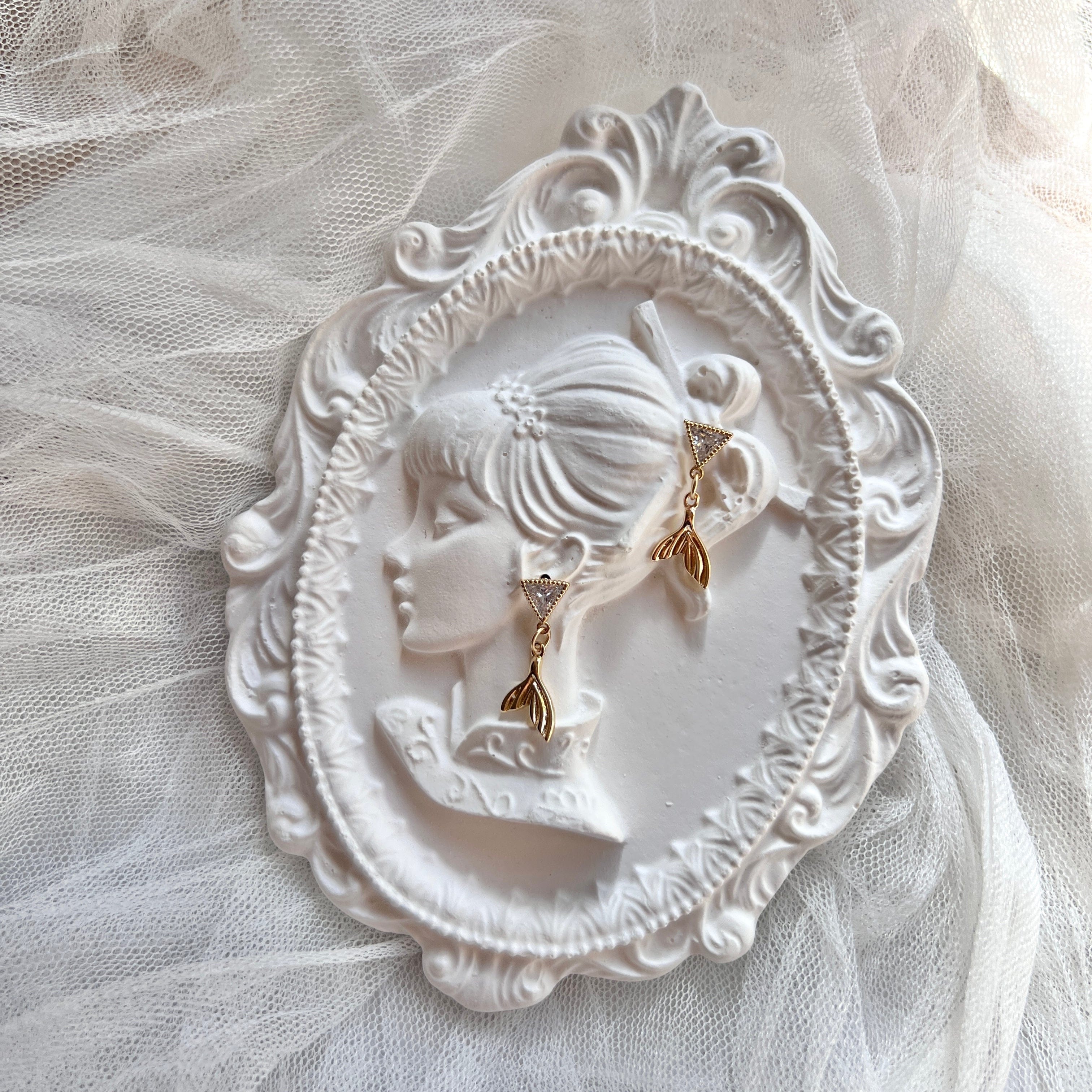 Whimsical Triangle Mermaid Tail Earrings – Mermaid Land Official